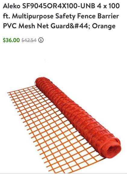 Multi Purpose Safety Fence Barrier PVC Mesh Net Guard 4x100 ...