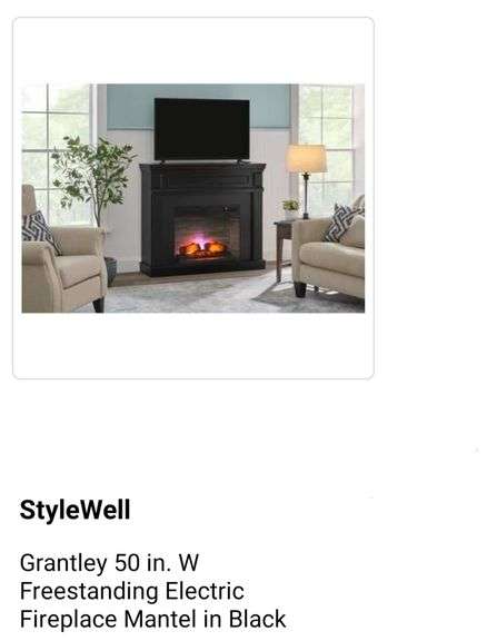 Stylewell Grantley 50" In Wall Mantel Electric Fireplace - Lexington ...