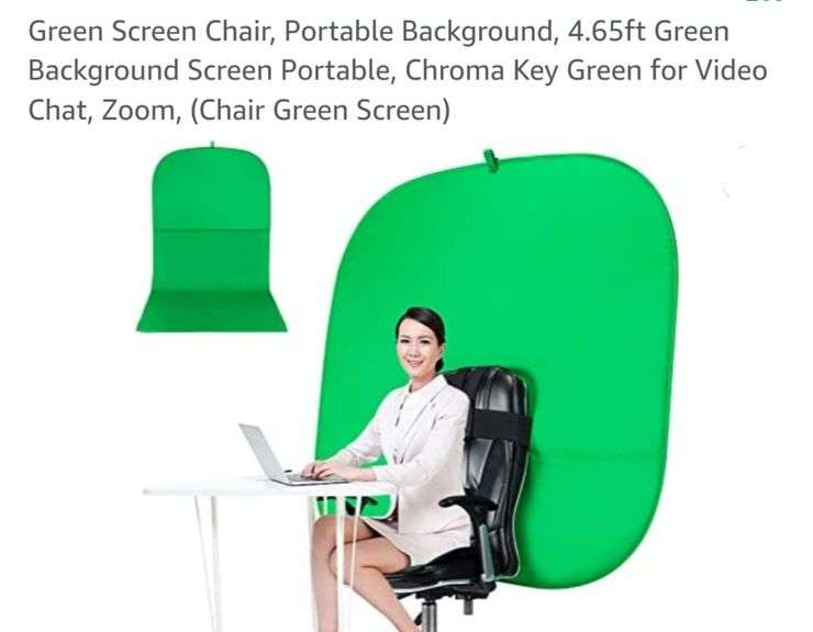 Green Screen Chair, Portable Background, 4.65ft Green Background Screen ...