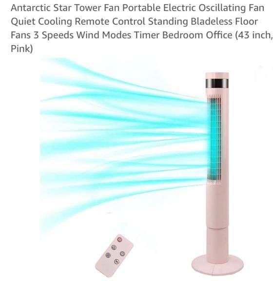 Antarctic Star Tower Fan Portable Electric Oscillating Fan Quiet ...