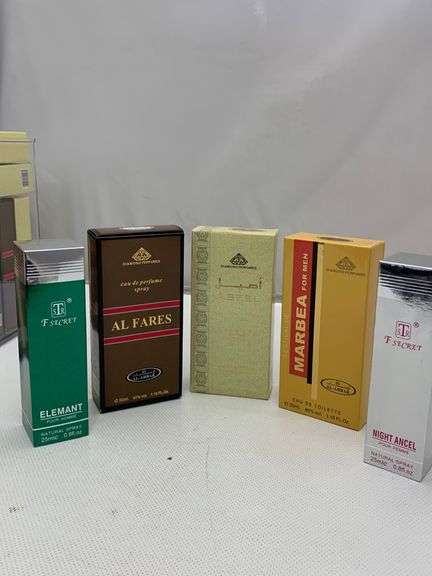 Assorted Colognes & Purfumes + Plastic Bin - Lexington Online Auction