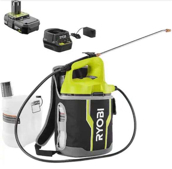 RYOBI ONE+ 18V Cordless Battery 2 Gal. Chemical Sprayer and Holster ...