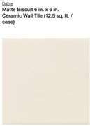 19 Matte Biscuit 6 in. x 6 in. Ceramic Wall Tile (12.5 sq. ft. / case ...