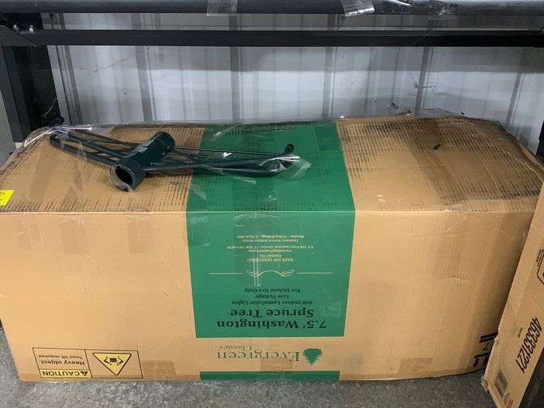 Evergreen Classics 7.5 ft Color Blast Pre-Lit Washington Spruce Quick ...