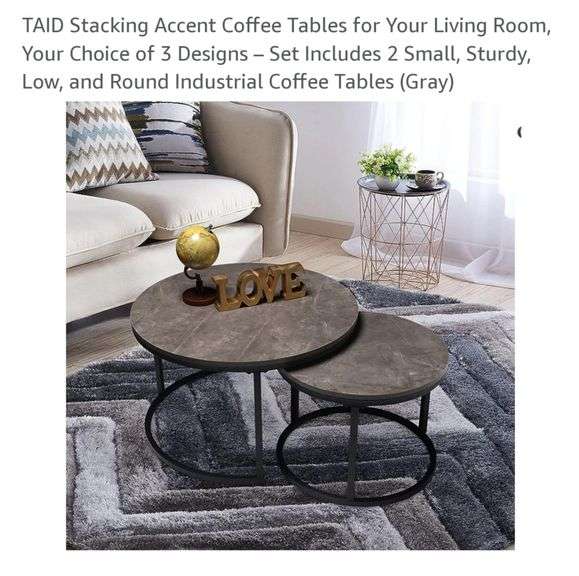 TAID Stacking Accent Coffee Tables for Your Living Room, Your Choice of ...