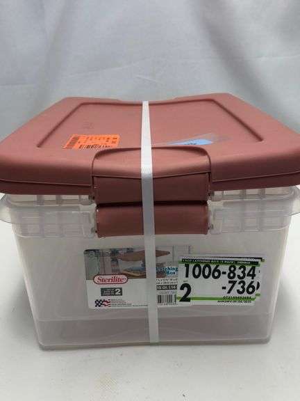 2 Sterilite Latching Storage Containers 15qt - Lexington Online Auction