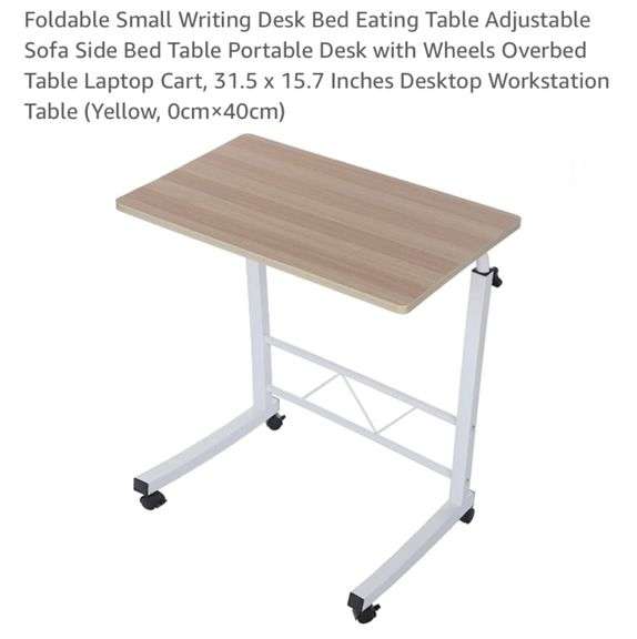 Foldable Small Writing Desk Bed Eating Table Adjustable Sofa Side Bed ...