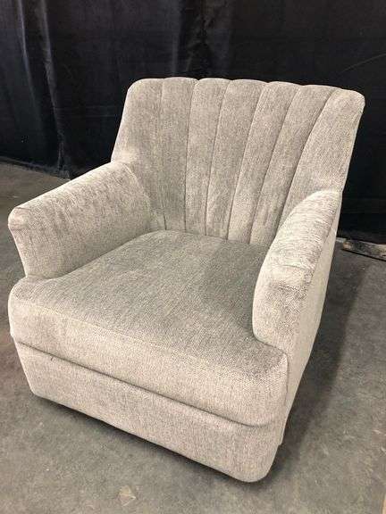 ASSEMBLED Light Grey Clam Shell Back Swivel Chair - Lexington Online ...