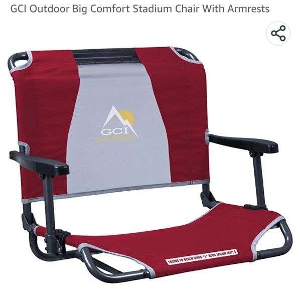 GCI Outdoor Big Comfort Stadium Chair With Armrests - Lexington Online ...