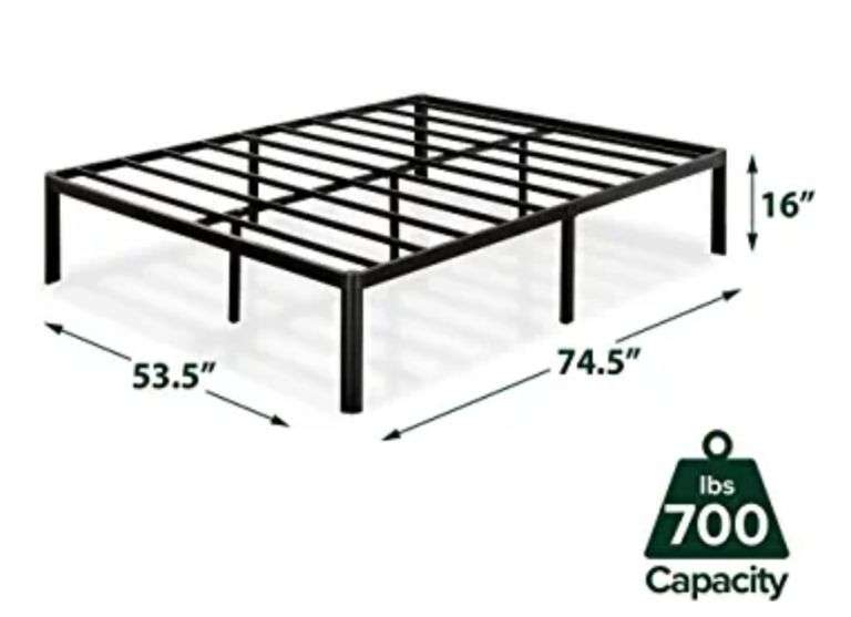 ZINUS Van 16 Inch Metal Platform Bed Frame / Steel Slat Support / No ...