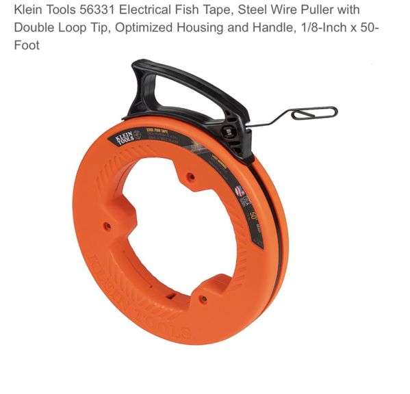 Klein Tools 56331 Electrical Fish Tape, Steel Wire Puller with Double ...