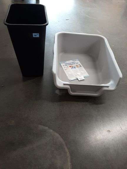 PuppyGoHere Dog Litter Box, Misty Gray, Extra Large Size & Plastic Trash Can - Lexington Online ...