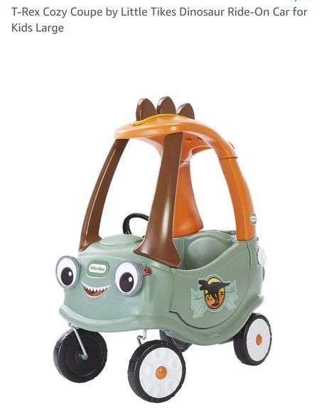 T-Rex Cozy Coupe by Little Tikes Dinosaur Ride-On Car for Kids Large ...