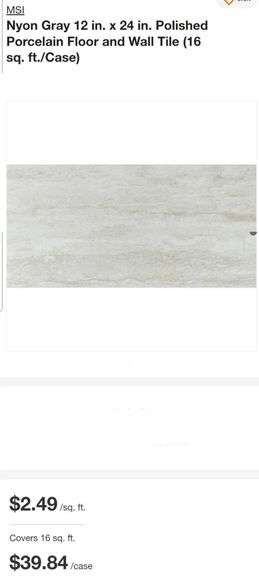 4 Cases + 5 Loose Tiles Of MSI Nyon Gray 12 in. x 24 in. Polished ...