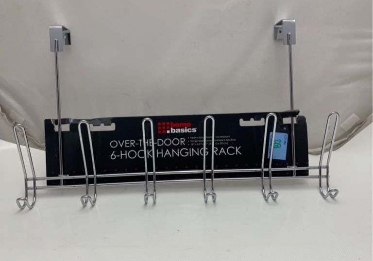 Over The Door 6-Hook Hanging Rack - Lexington Online Auction