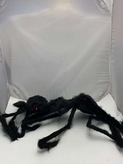 2 PCS Halloween Outdoor Decorations Hairy Spider, 30 Inches Large Black ...