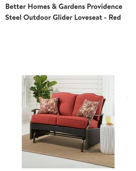 BHG Providence Loveseat Steel Outdoor Gilder - Lexington Online Auction