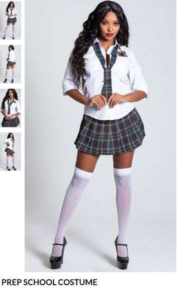 PREP SCHOOL COSTUME SMALL Shirt,Skirt, and tie - Lexington Online Auction