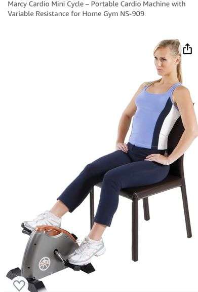 Marcy Cardio Mini Cycle – Portable Cardio Machine with Variable ...