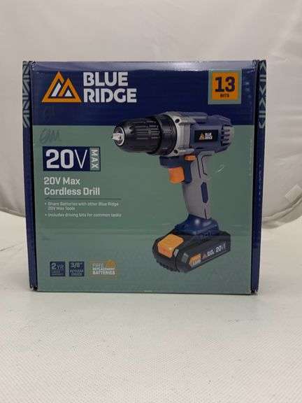 BLUE RIDGE 20V MAX Cordless Drill - Lexington Online Auction