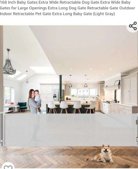168 Inch Baby Gates Extra Wide Retractable Dog Gate Extra Wide Baby ...