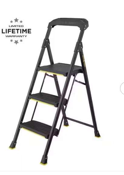 Gorilla ladder, 3-Step Pro-Grade Steel Step Stool, 300 lbs. Load ...