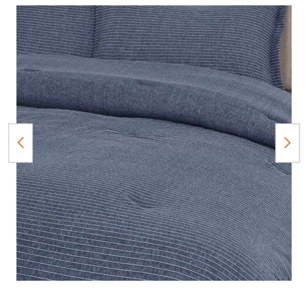 StyleWell Midnight Blue Stripe Jersey Comforter Collection Twin/Twin XL ...