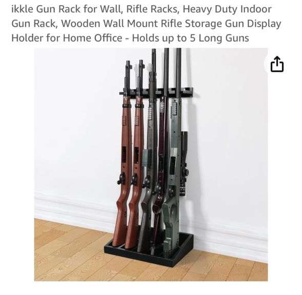 Gun Rack for Wall, Rifle Racks, Heavy Duty Indoor Gun Rack, Wooden Wall ...