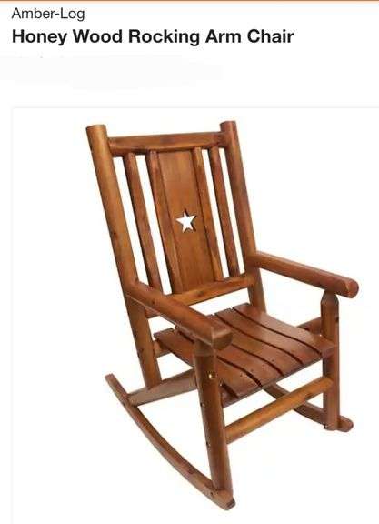 Read! Amber-Log Honey Wood Rocking Arm Chair - Lexington Online Auction