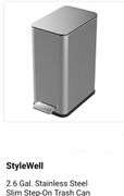 Stylewell 10L Stainless Steel Slim Step Trash Can - Lexington Online ...