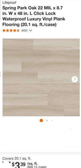 31 Boxes of Lifeproof Spring Park Oak 22 MIL x 8.7 in. W x 48 in. L ...