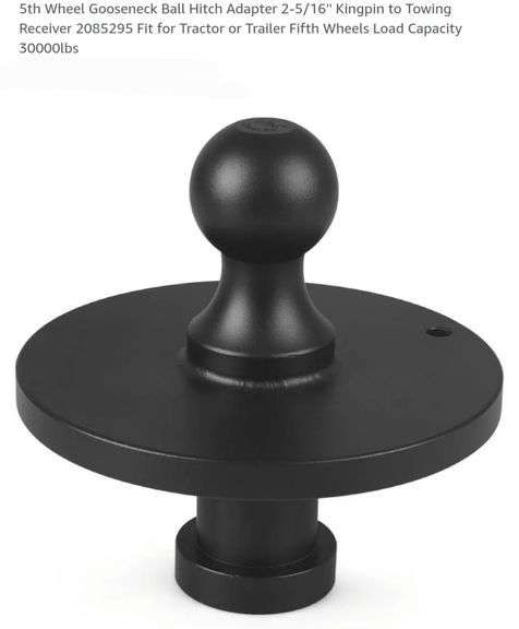 5th Wheel Gooseneck Ball Hitch Adapter 2-5/16'' Kingpin to Towing ...