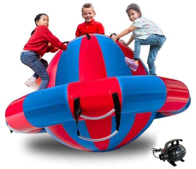 8.2FT Inflatable Dome Rocker Bouncer, Giant Roll and Play Seesaw Rocker ...