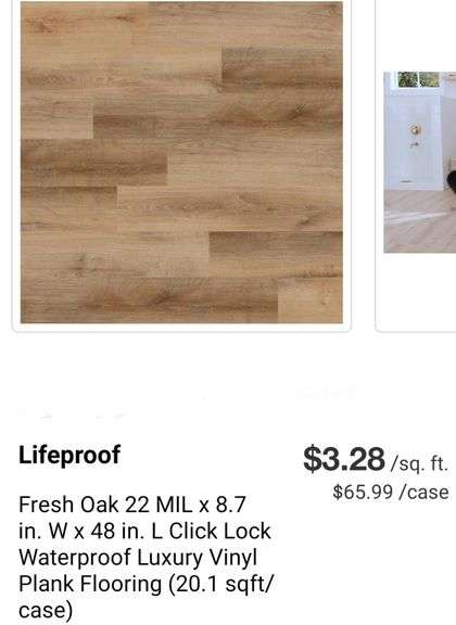 18 Boxes of Lifeproof Fresh Oak 22 MIL x 8.7 in. W x 48 in. L Click ...