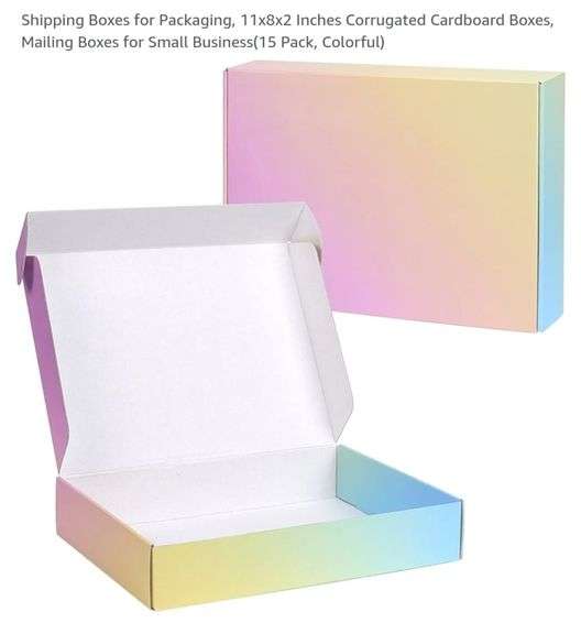 Shipping Boxes for Packaging, 11x8x2 Inches Corrugated Cardboard Boxes ...