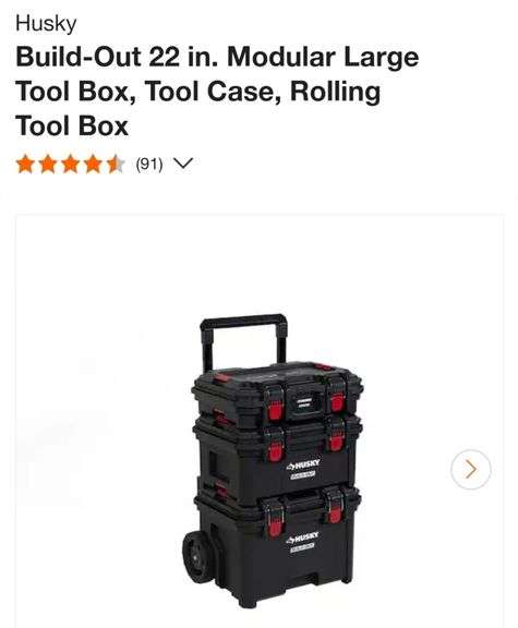 Husky Build-Out 22 in. Modular Large Tool Box, Tool Case, Rolling Tool ...