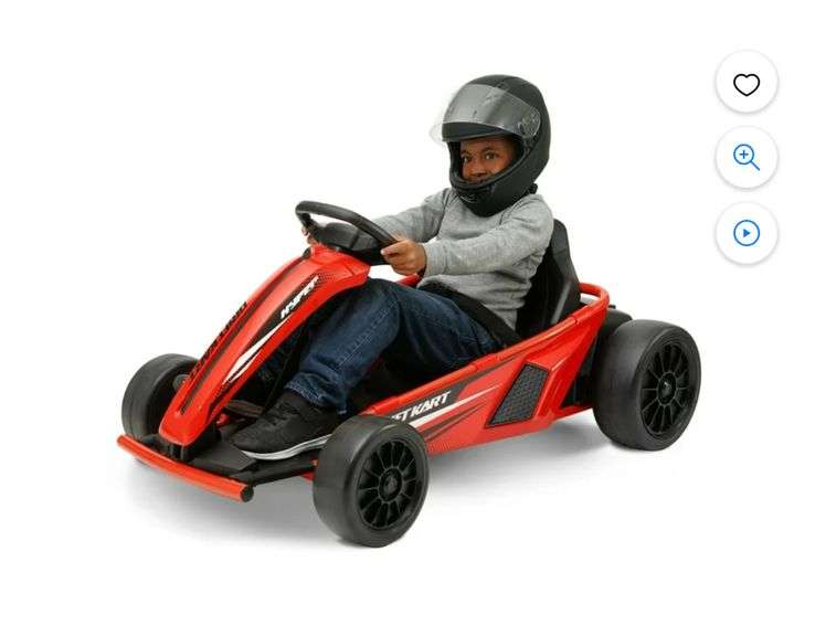 Hyper Toys 24V Drifting Go Kart Ride On for Kids, Red, 9 MPH max speed ...