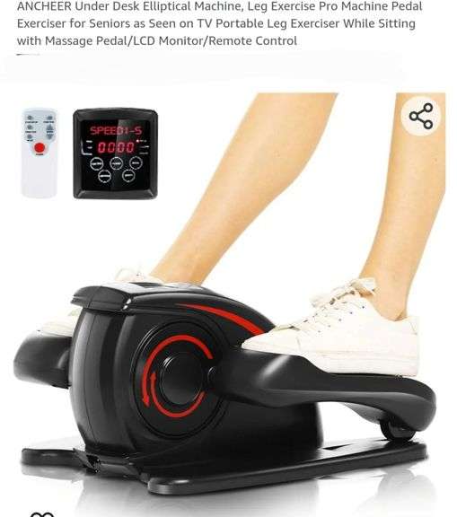 ANCHEER Under Desk Elliptical Machine, Leg Exercise Pro Machine Pedal ...