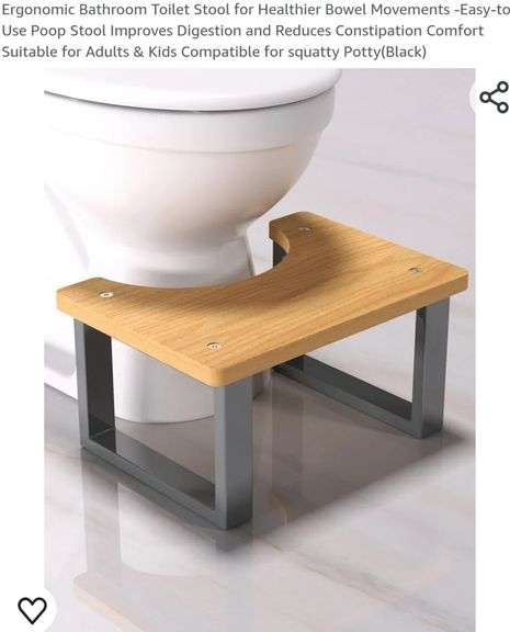 Ergonomic Bathroom Toilet Stool for Healthier Bowel Movements -Easy-to ...