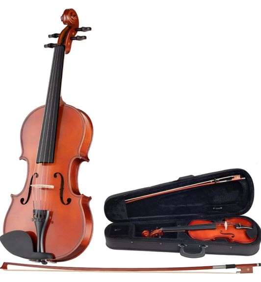 1/2 Violin Set Beginner Violin Kit, Premium Date Wood Acoustic Violins ...