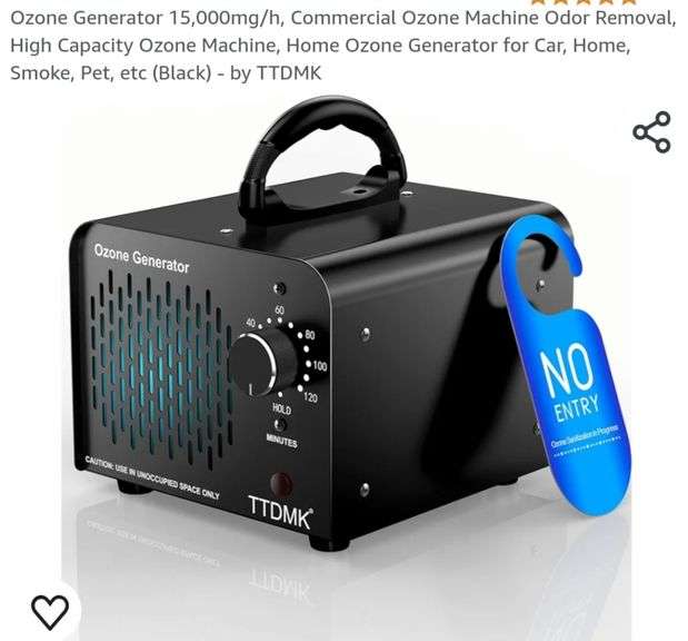Ozone Generator 15,000mg/h, Commercial Ozone Machine Odor Removal, High Capacity Ozone Machine ...