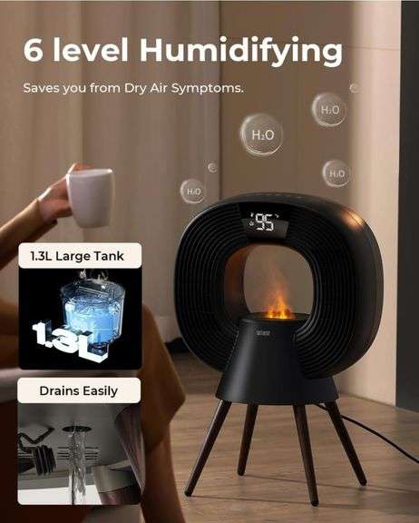 Space Heater Humidifier Combo - Star Electric Heaters for Indoor Use ...