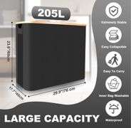 Large Laundry Basket with Lid, 205L Collapsible Laundry Hamper with ...