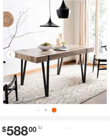 SAFAVIEH Alyssa Brown/Multi Dining Table - Lexington Online Auction