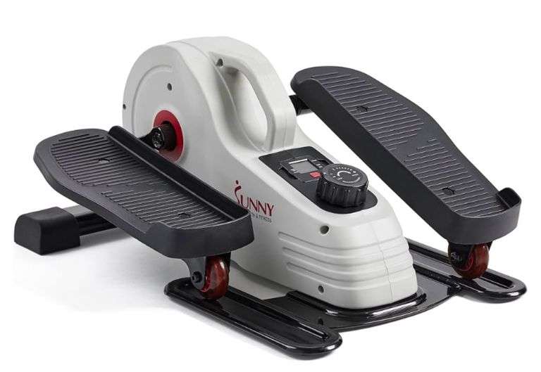 Sunny Health & Fitness Sitting Under Desk Elliptical Peddler, Portable ...