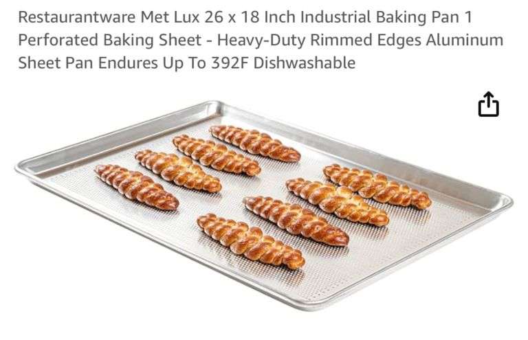 Restaurantware Met Lux 26 x 18 Inch Industrial Baking Pan 1 Perforated ...
