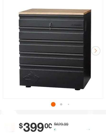 READ!! Husky Heavy Duty 18-Gauge Steel 5-Drawer Black Garage Base ...