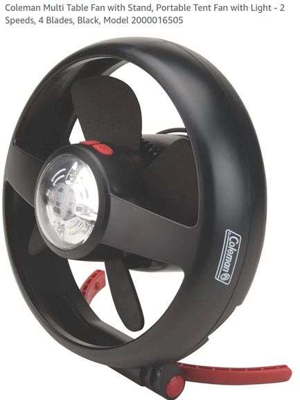 Coleman Multi Table Fan with Stand, Portable Tent Fan with Light - 2 ...