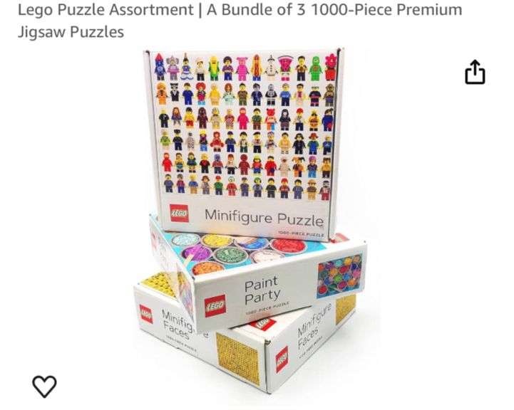 Lego Puzzle Assortment | A Bundle of 3 1000-Piece Premium Jigsaw ...