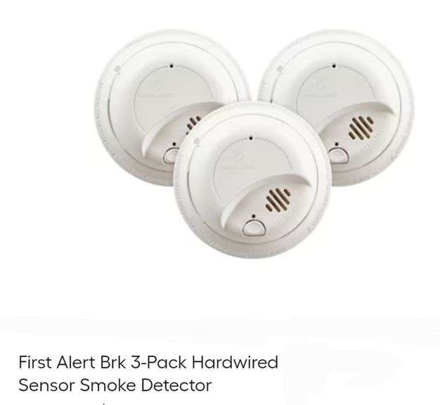 First Alert Brk 3-Pack Hardwired Sensor Smoke Detector - Lexington ...